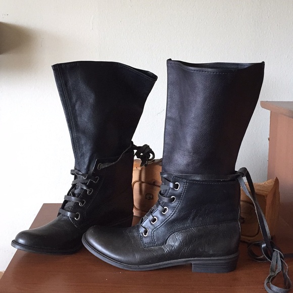 7 For All Mankind | Shoes | 7 For All Mankind Olivia Lace Up Boots ...